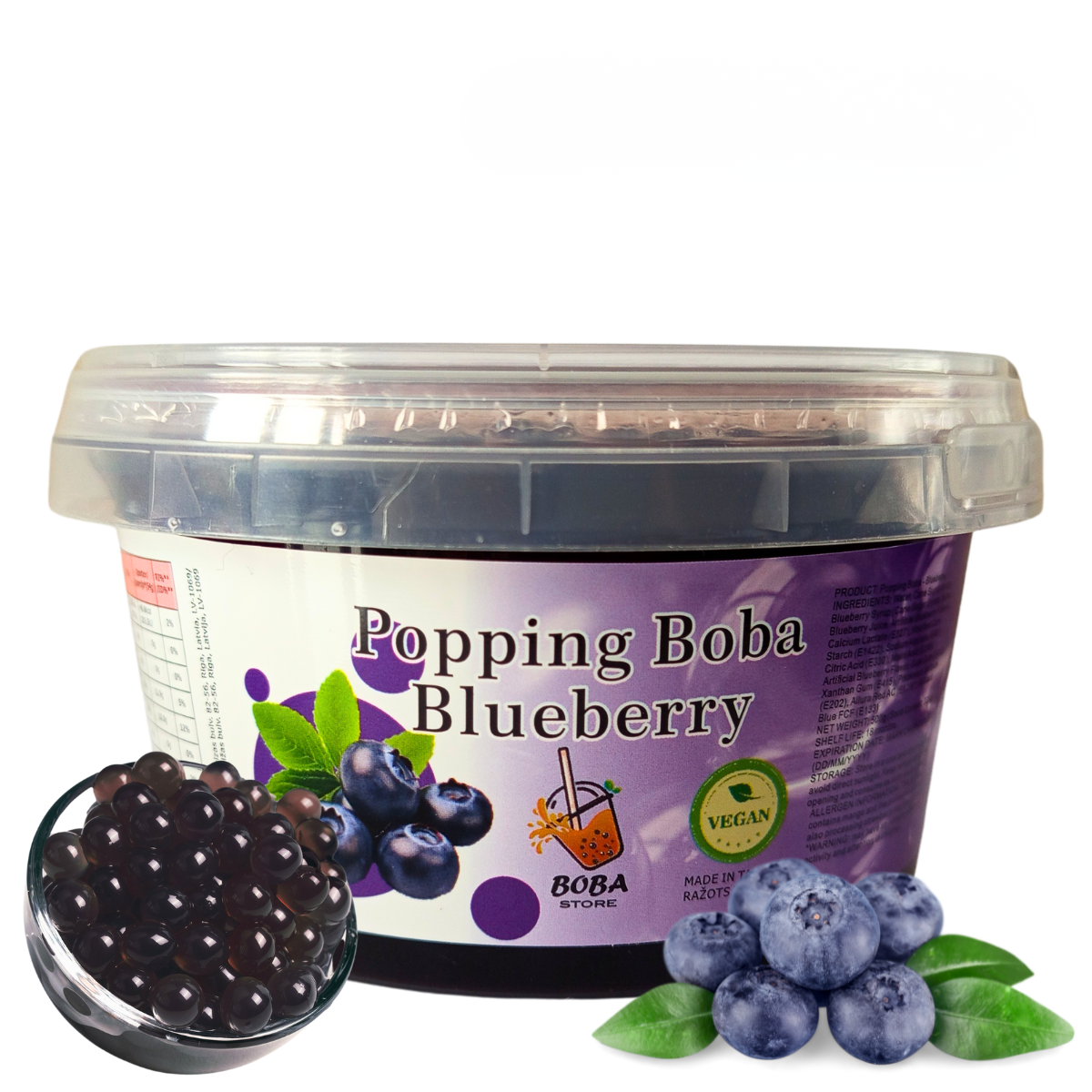Melleņu popping boba – burbuļtējas bumbiņas dzērieniem – BOBA store