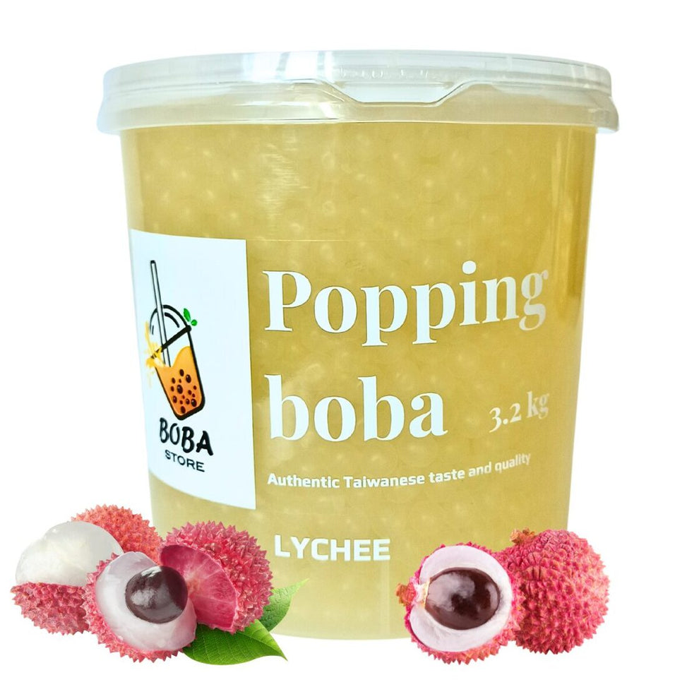 Lychee Popping Boba Pearls – Bubble Tea & Drinks – BOBA store